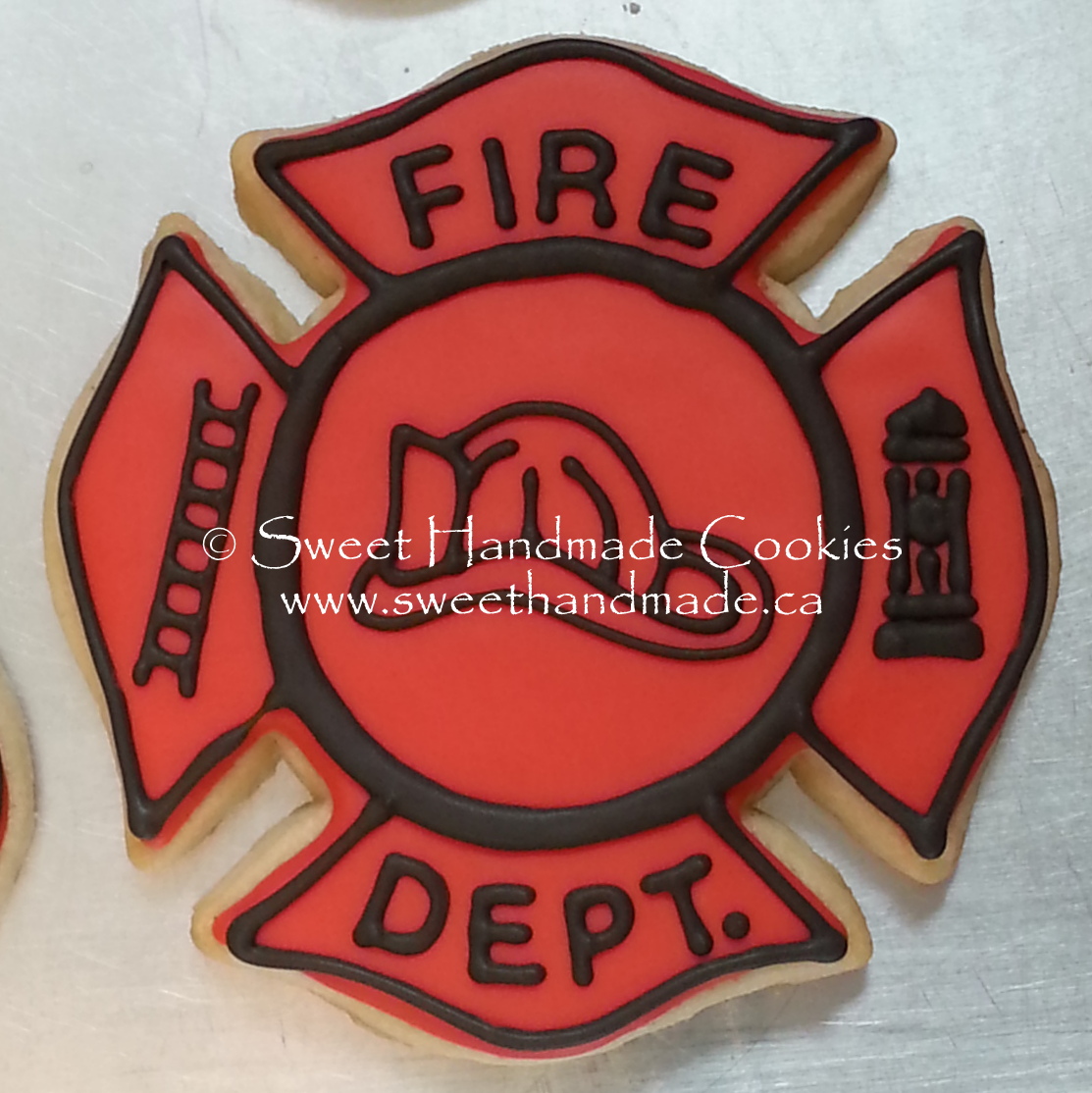 Sweet Handmade Cookies: Fire Department Shield Cookie