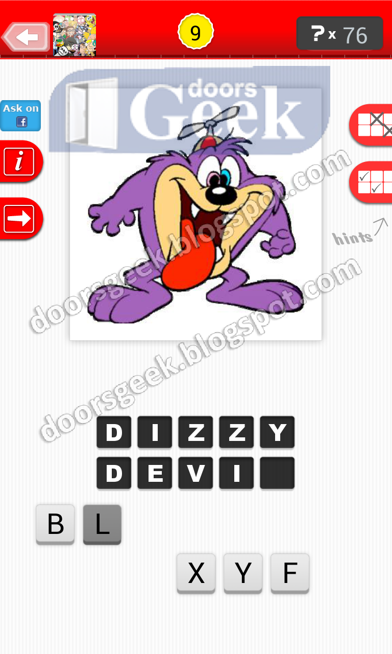 Guess The Cartoon Level 4-9 ~ Doors Geek