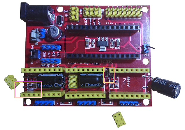 Tim's Draw Bot: Modifing Clone Keyes CNC Shield
