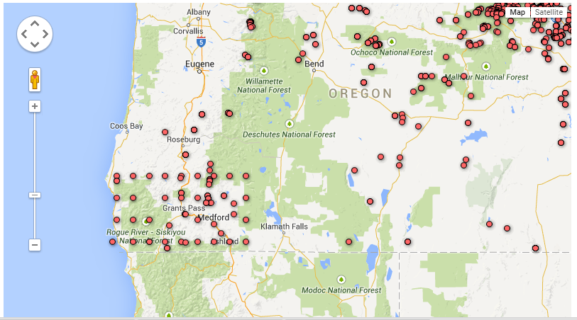 Oregon Bigfeets: Bigfoot Sighting Hugo Oregon Jack Creek Road