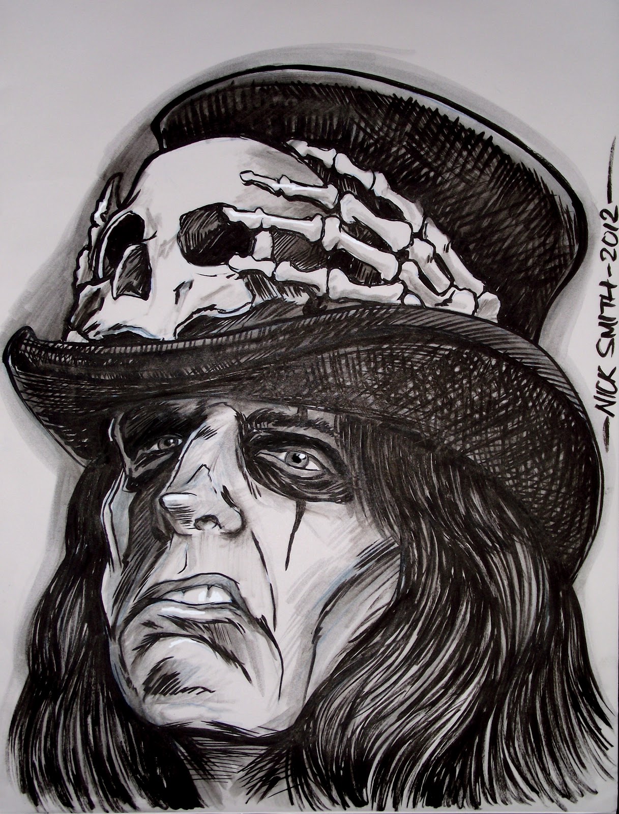 Inky Blinky Blog: Alice Cooper- 80's top hat