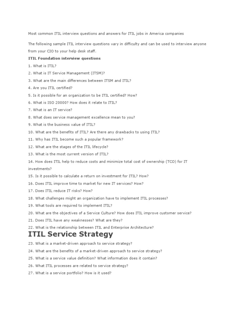 Itil Interview Questions Scribd India itil-interview-questions-scribd-india