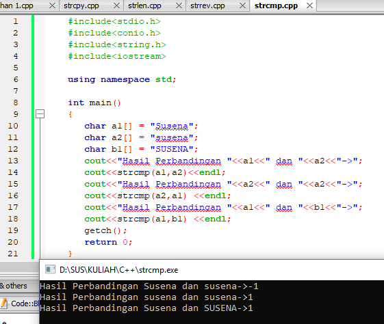Informatika: Fungsi Manipulasi String C++