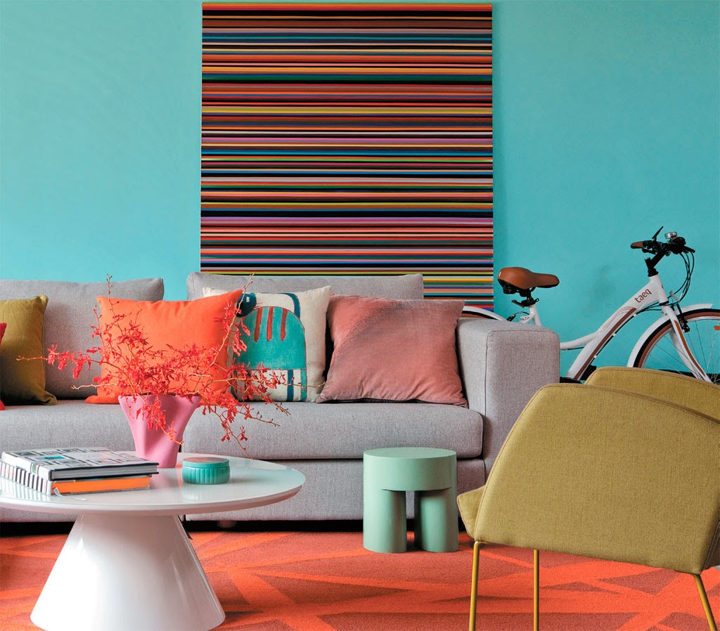 Papel De Parede Azul Turquesa