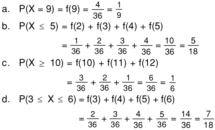 Bagas melemparkan dua buah dadu secara bersamaan. Variabel acak X ...