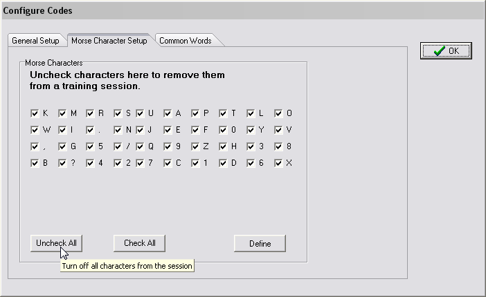 Appunti di radioamatore: Configurare G4FON Koch Method CW Trainer