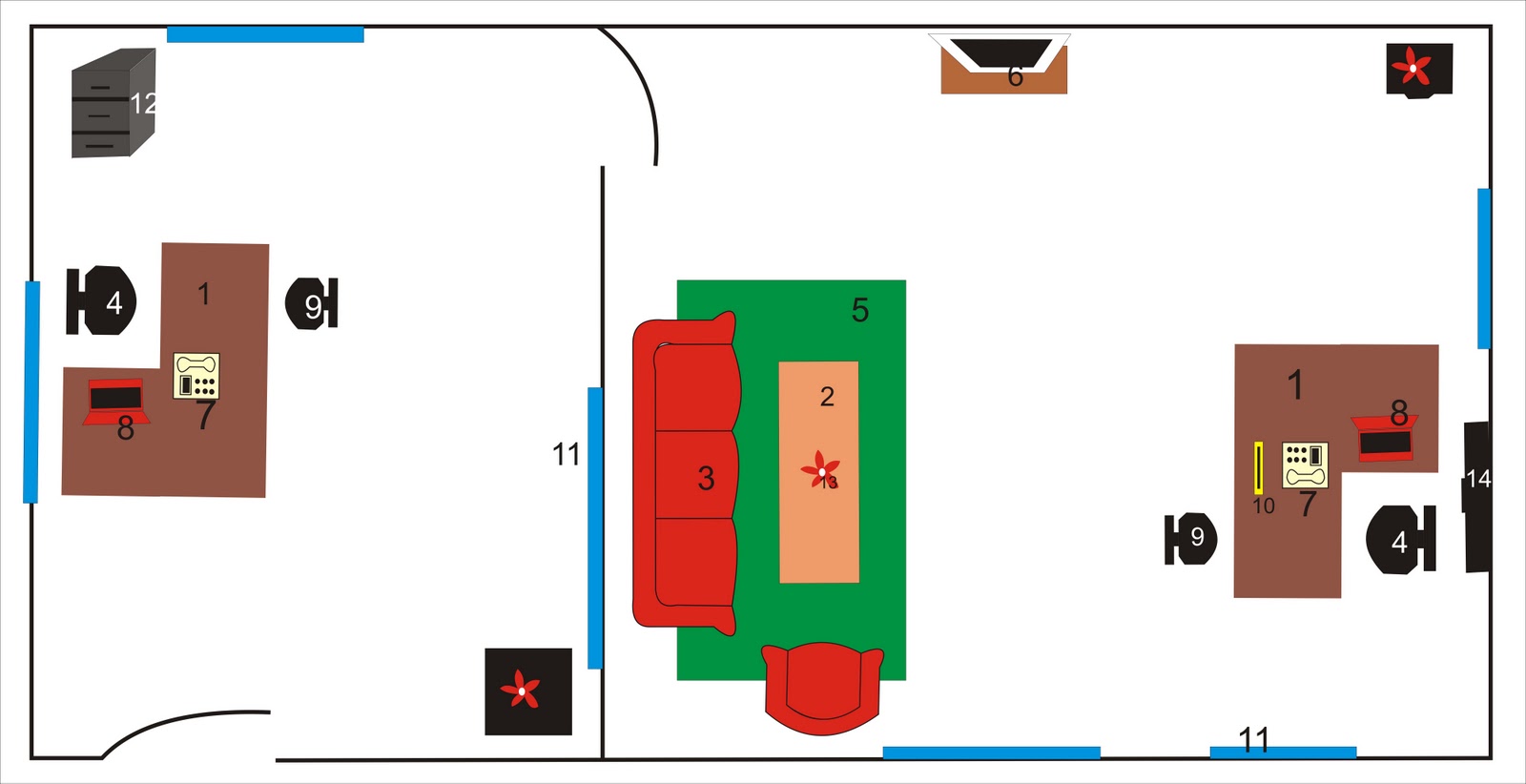 35+ Layout Meja Kerja Kantor
