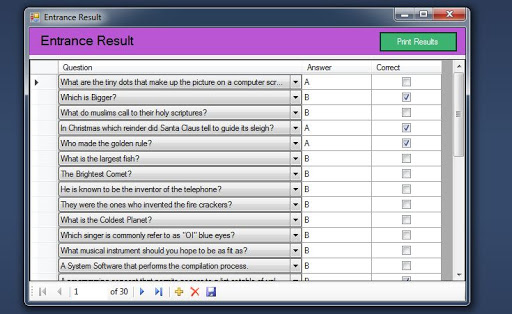 Entrance Exam System VB.NET Final Year Project with MS Access Database ...
