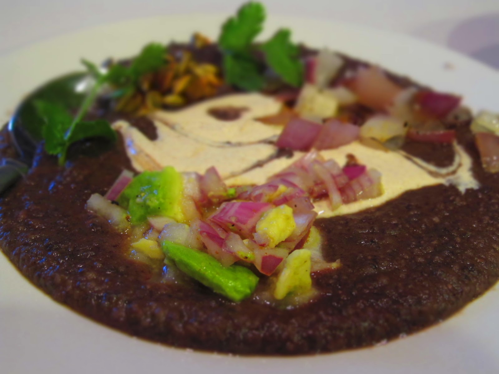 Kim's Cooking and Gardening: Black Bean Soup with Toasted Cumin Crema ...