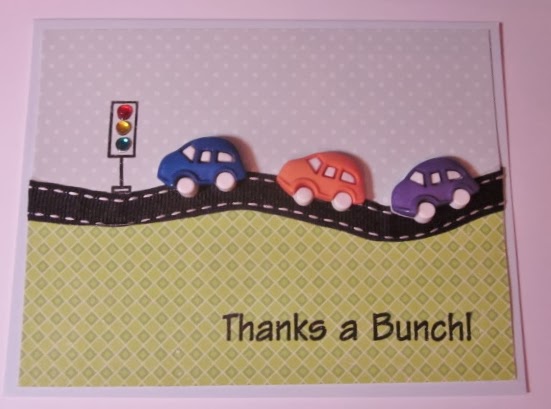 Carol Hartery's Creations: Cars and Trucks Thank You Cards