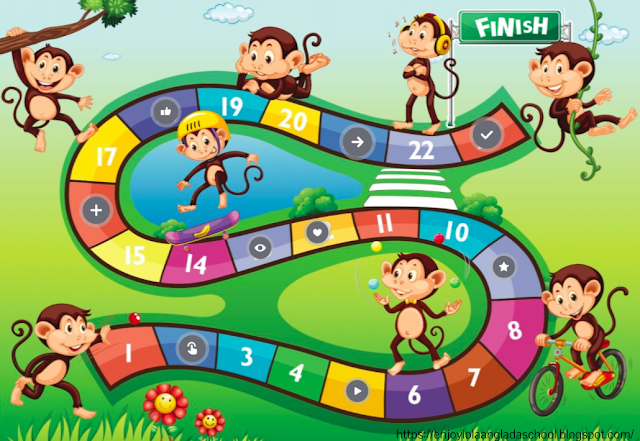 ENGLISH IS FUN!: MONKEY BOARD GAME! WEEK 4-8 MAY