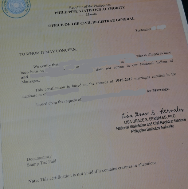 Authorization Letter For Cenomar Certificate Of Marriage In 2021 Images Authorization Letter For Cenomar Certificate Of Marriage In 2021 Images