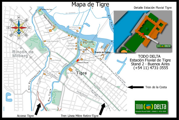 Mapas y planos de Tigre - Argentina - Conmimochilacuestas