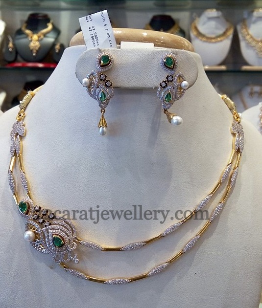 2 Rows Simple CZ Set - Jewellery Designs