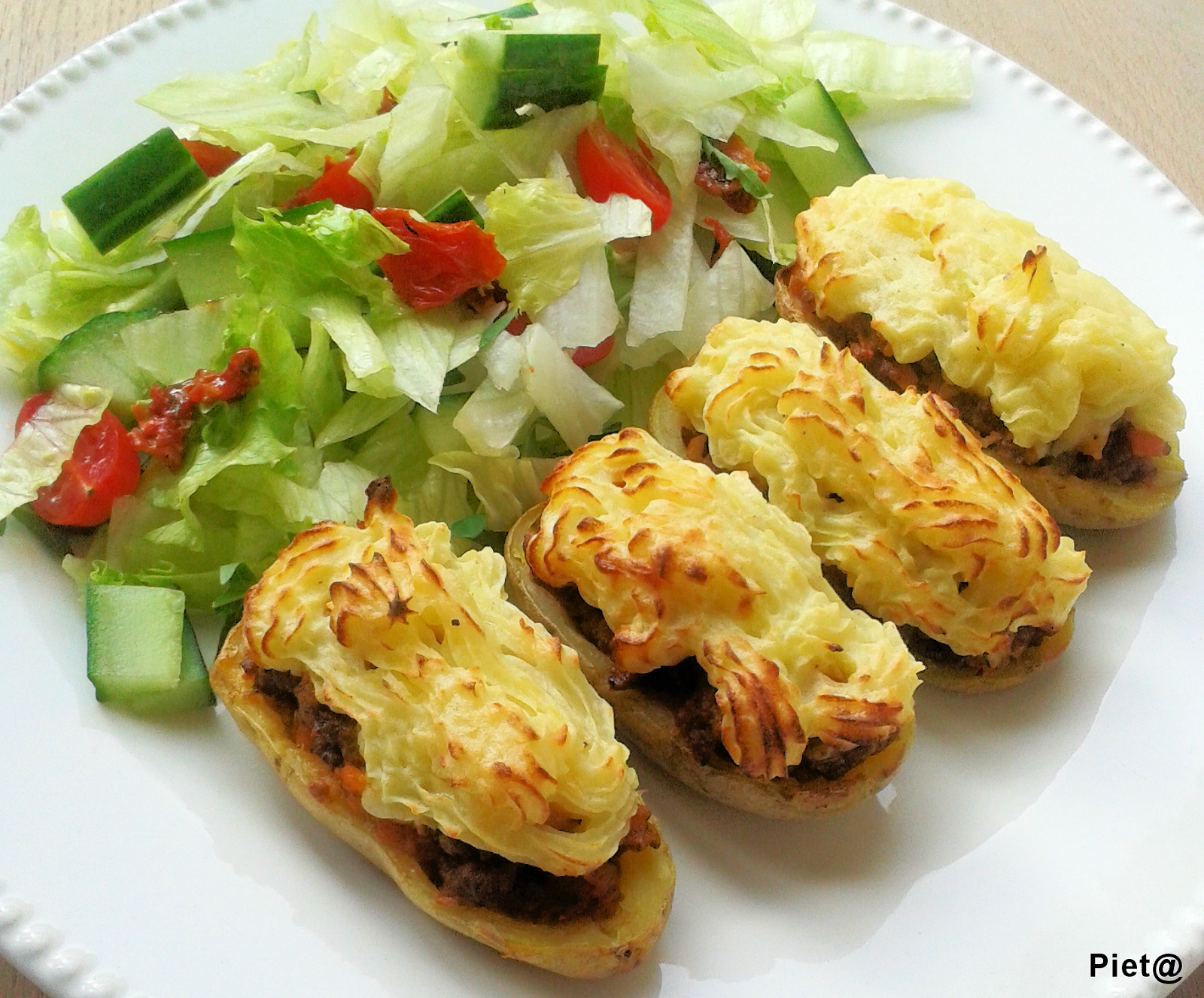 Pieta's hapjes: Gevulde aardappelen alla Bolognese