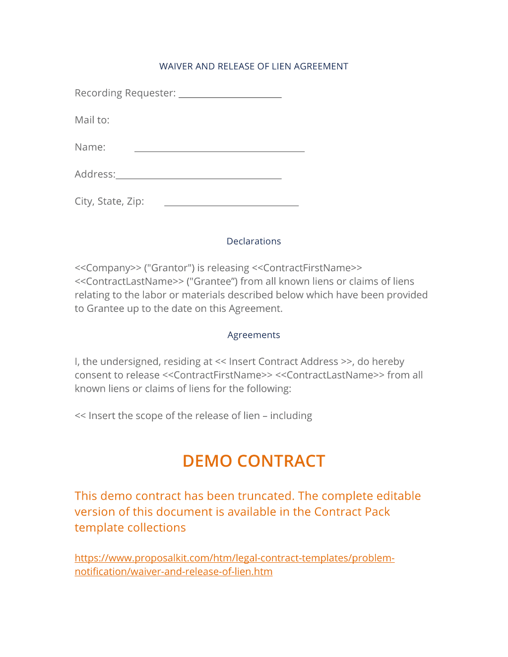 Lien Demand Letter Template ~ Resume Letter