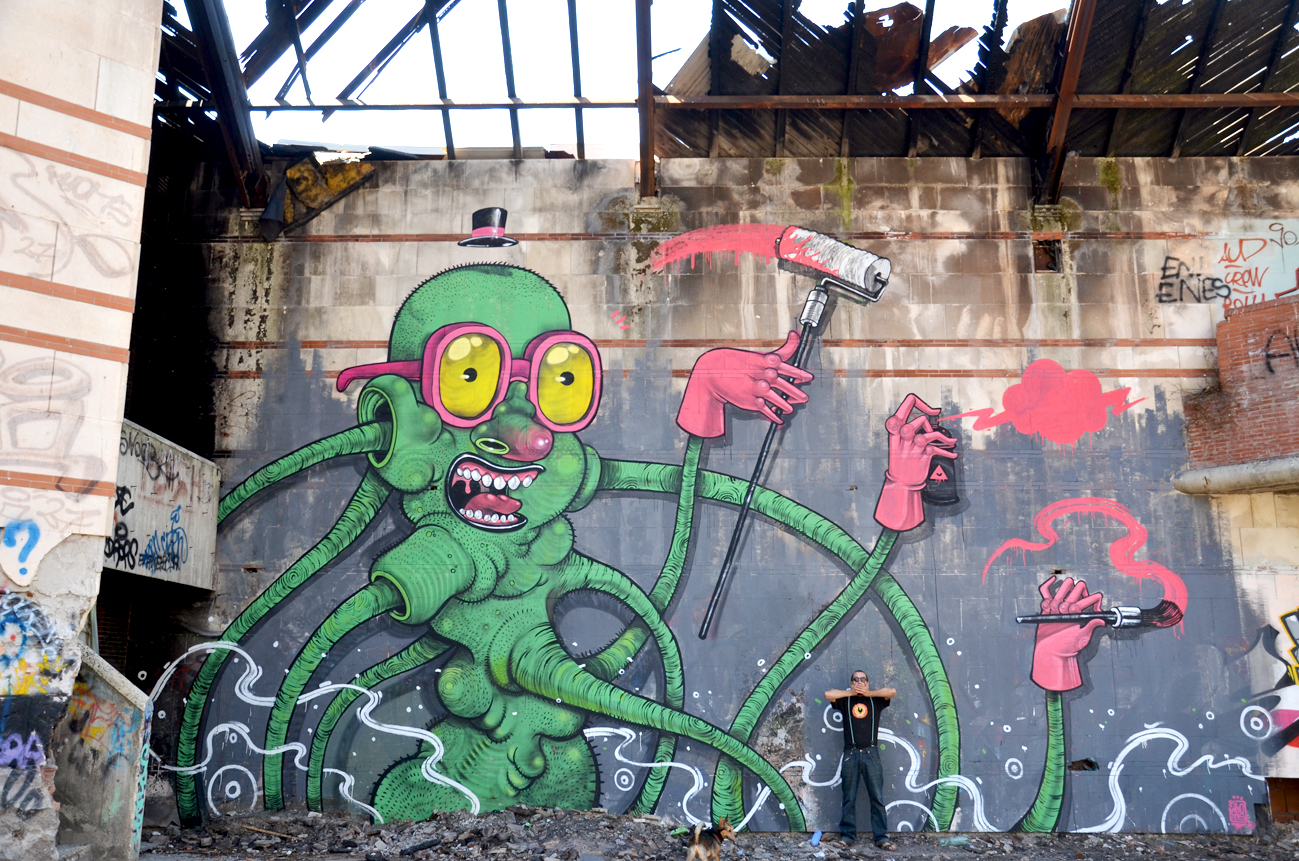Mr Thoms “Monster Artist Attack” New Mural In Fonte Nuevo, Italy ...