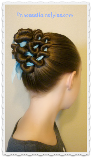 Ribbon Coiled Bun Hairstyle Tutorial | Hairstyles For Girls - Princess ...