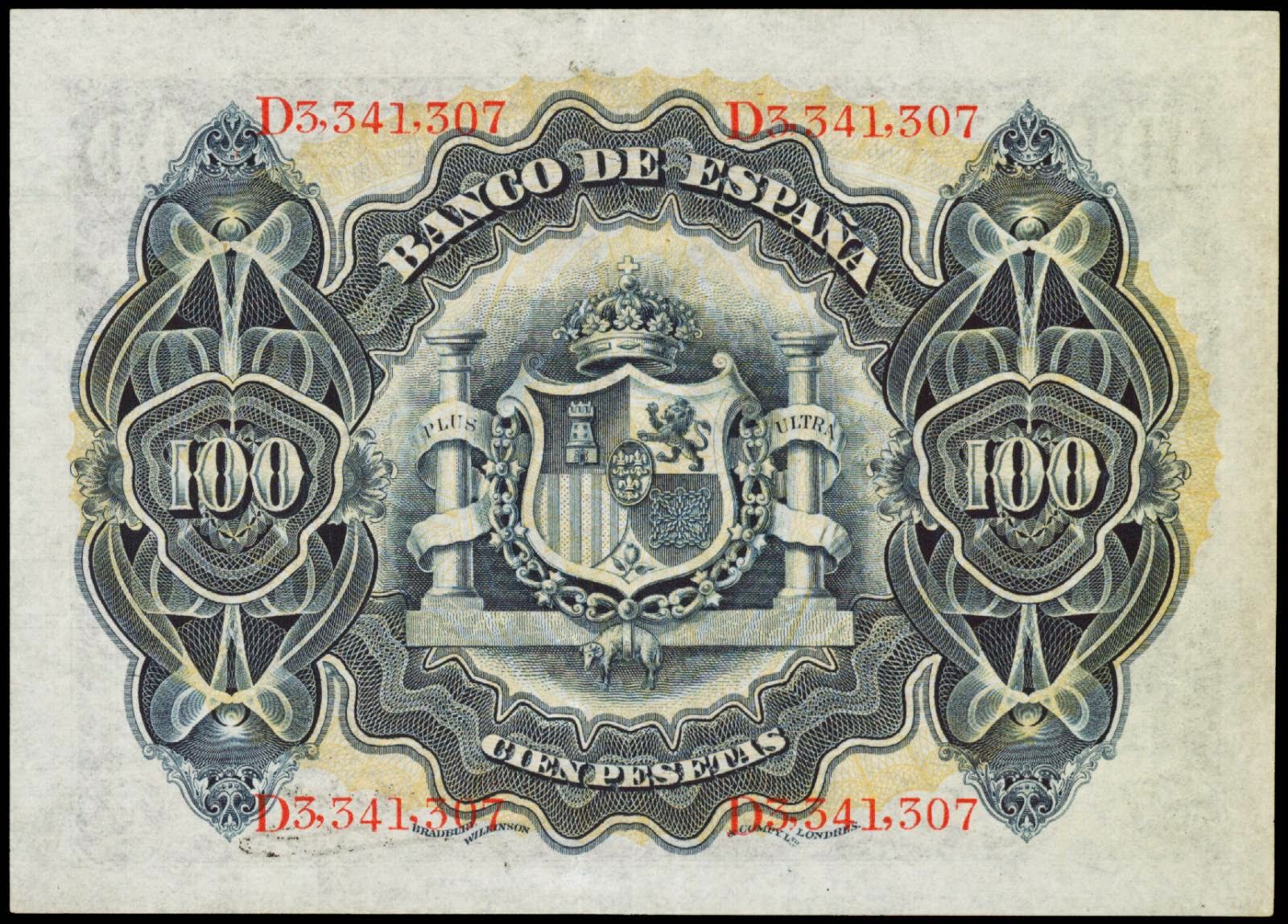 Spain 100 Pesetas banknote 1908|World Banknotes & Coins Pictures | Old ...