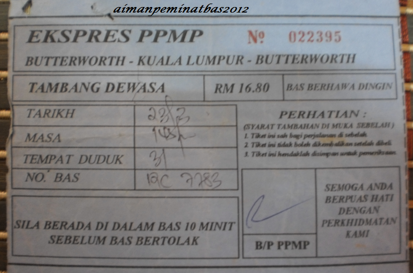 PeMiNaT BaS AimAn....(UBT Group): KOLEKSI TIKET: ZUCO,TEMERLOH EKS ...