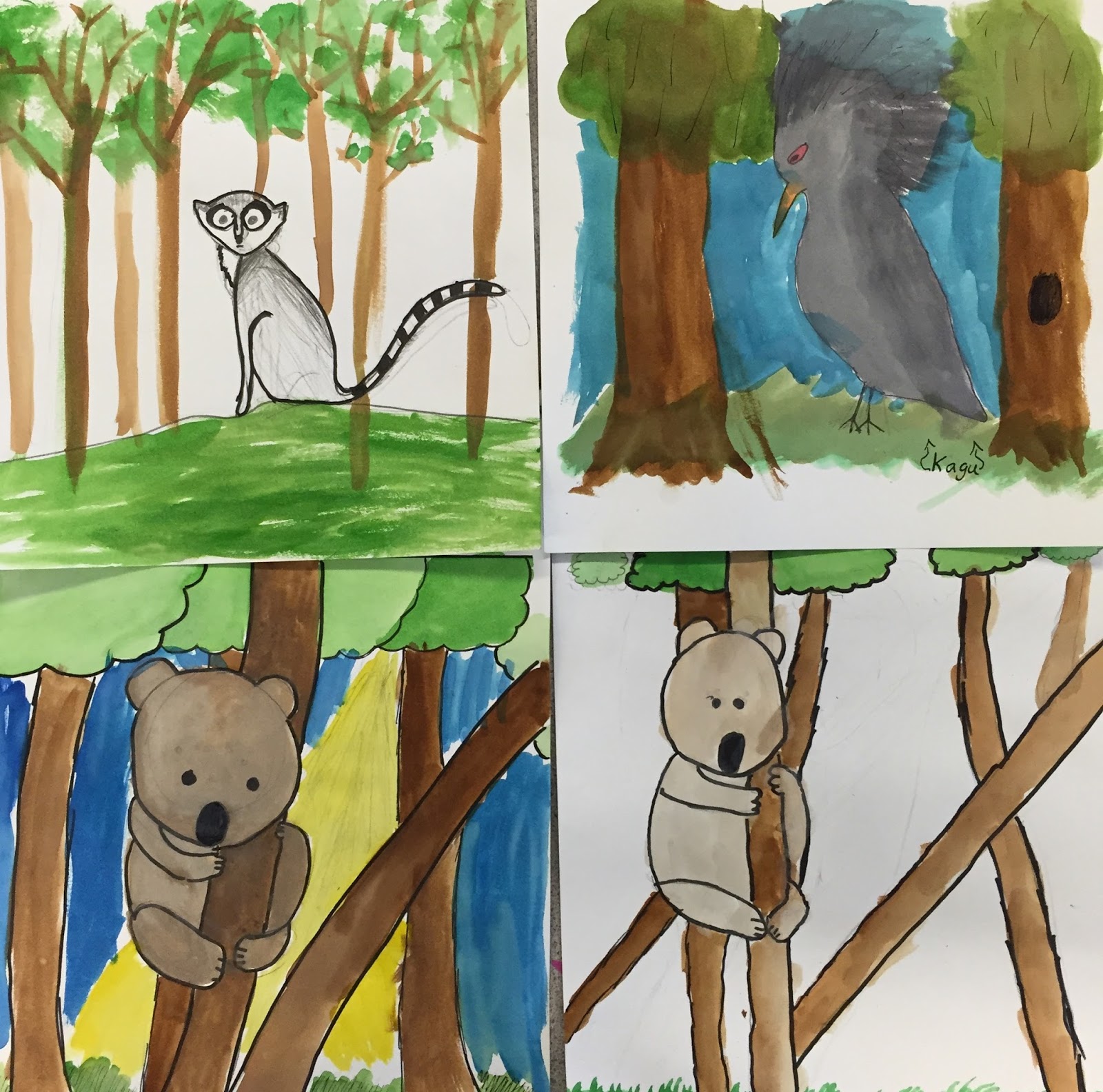 small batch art: 4th grade Endangered Species