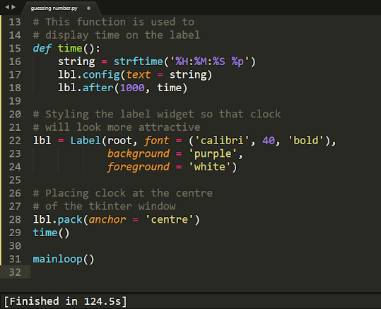 Python | Create a digital clock using Tkinter
