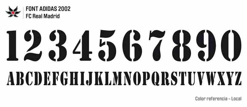 TIPOGRAFIAS Y FONTS: Font FC Real Madrid / Adidas 2002