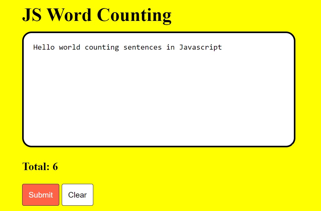 Write A Word Counter Form Ui To Count Words Using Javascript