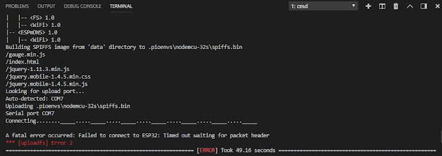 Blog of Wei-Hsiung Huang: VS Code & PlatformIO - How to upload sketch ...