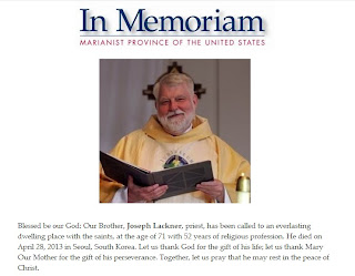 Marianist Life In Asia: Joseph Lackner Mass of Christian Burial