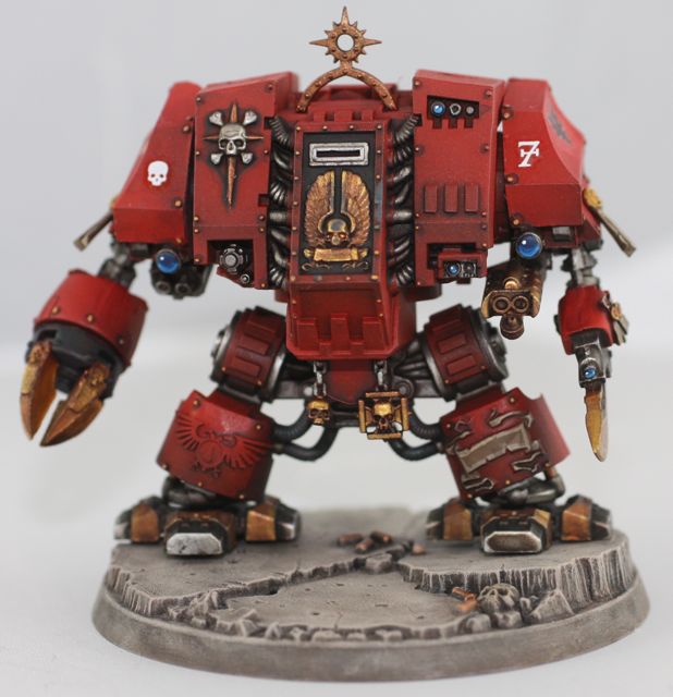 40k Hobby Blog: Finished Blood Angels Dread & WIP Sergeant