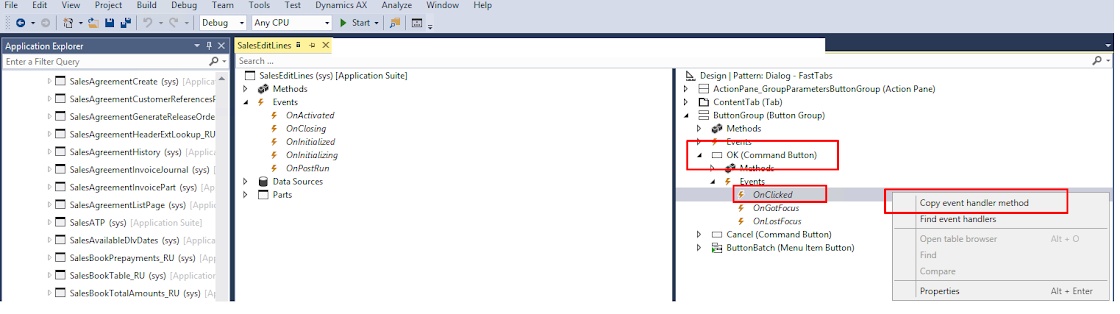 Table method calling sequences in D365 AX