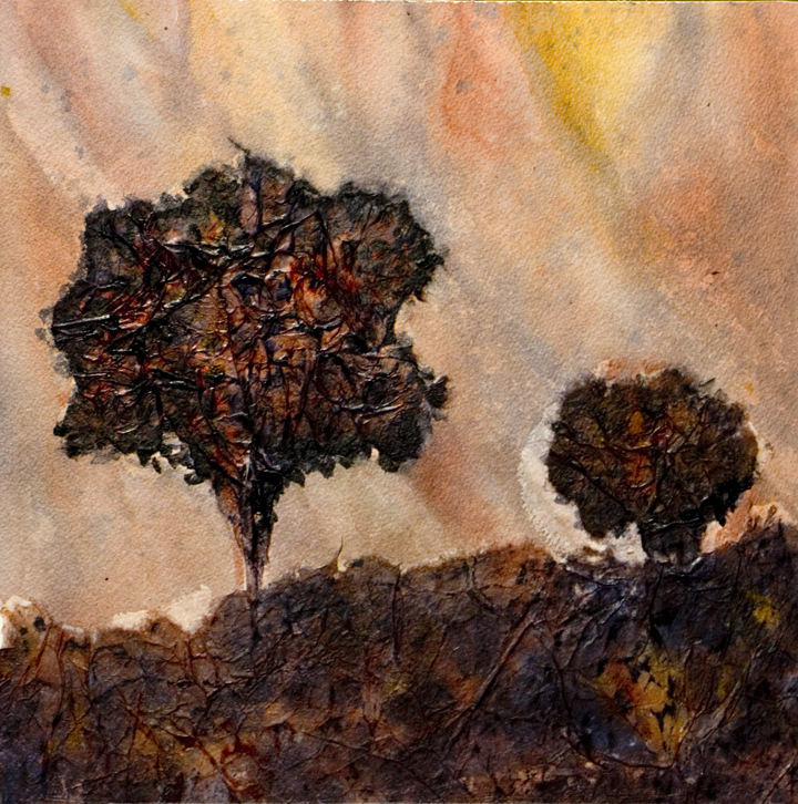 April M. Rimpo: Mixed Media Trees