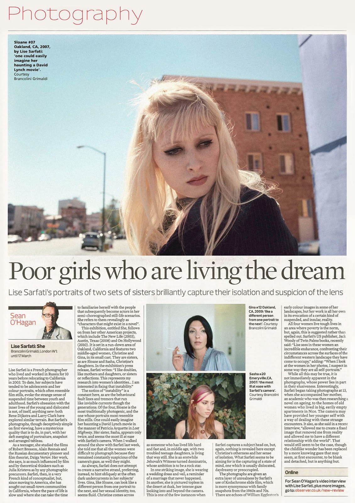 Camilla Grimaldi: Lise Sarfati | The Observer interview