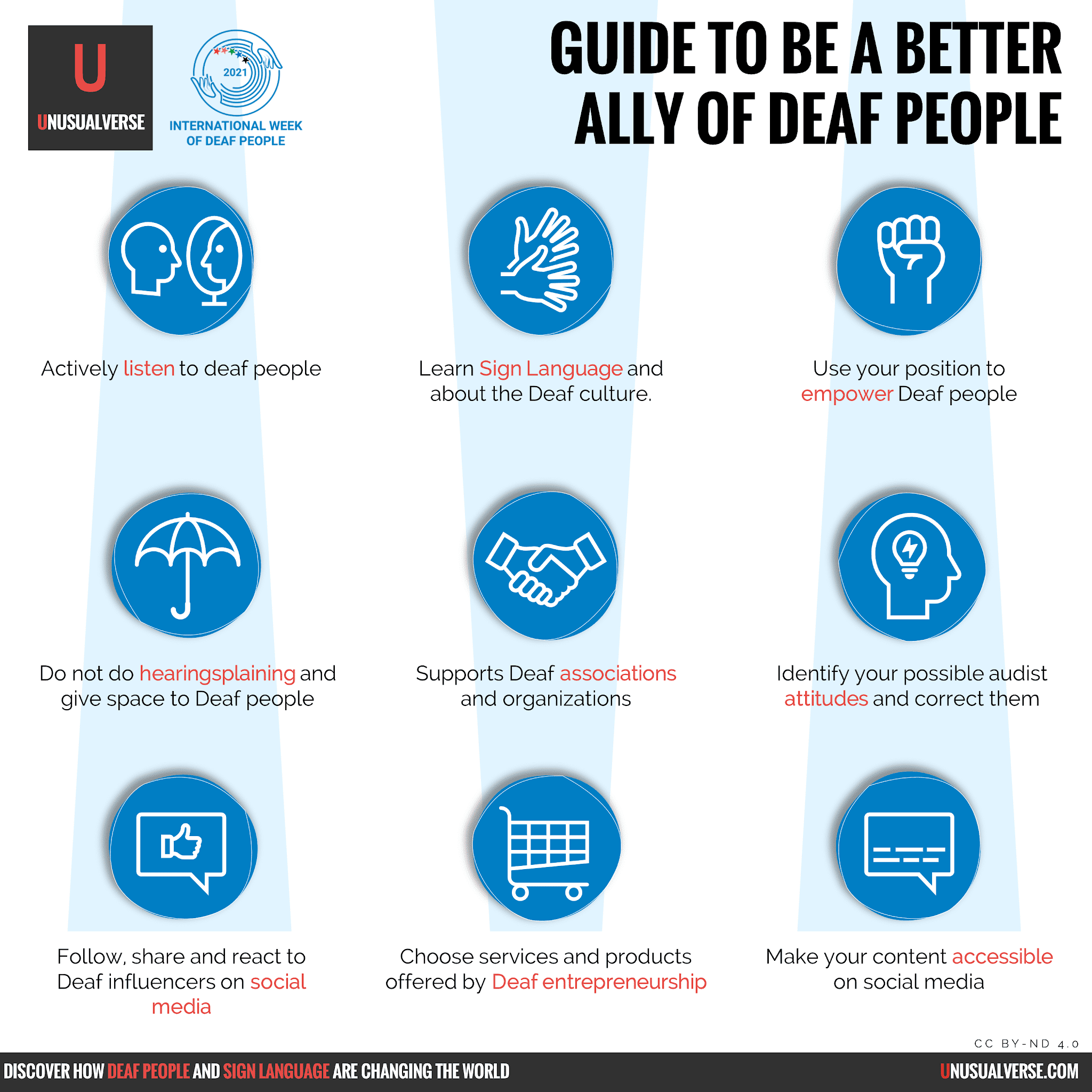 Infographic: Guide to Be a Better Ally of Deaf People