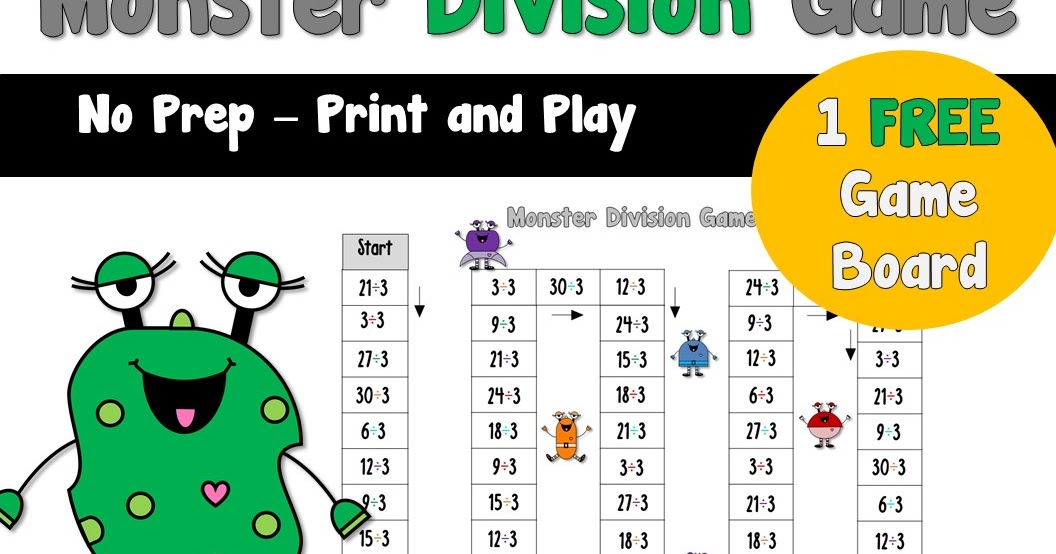 Free Monster Division Game | Teacher's Take-Out