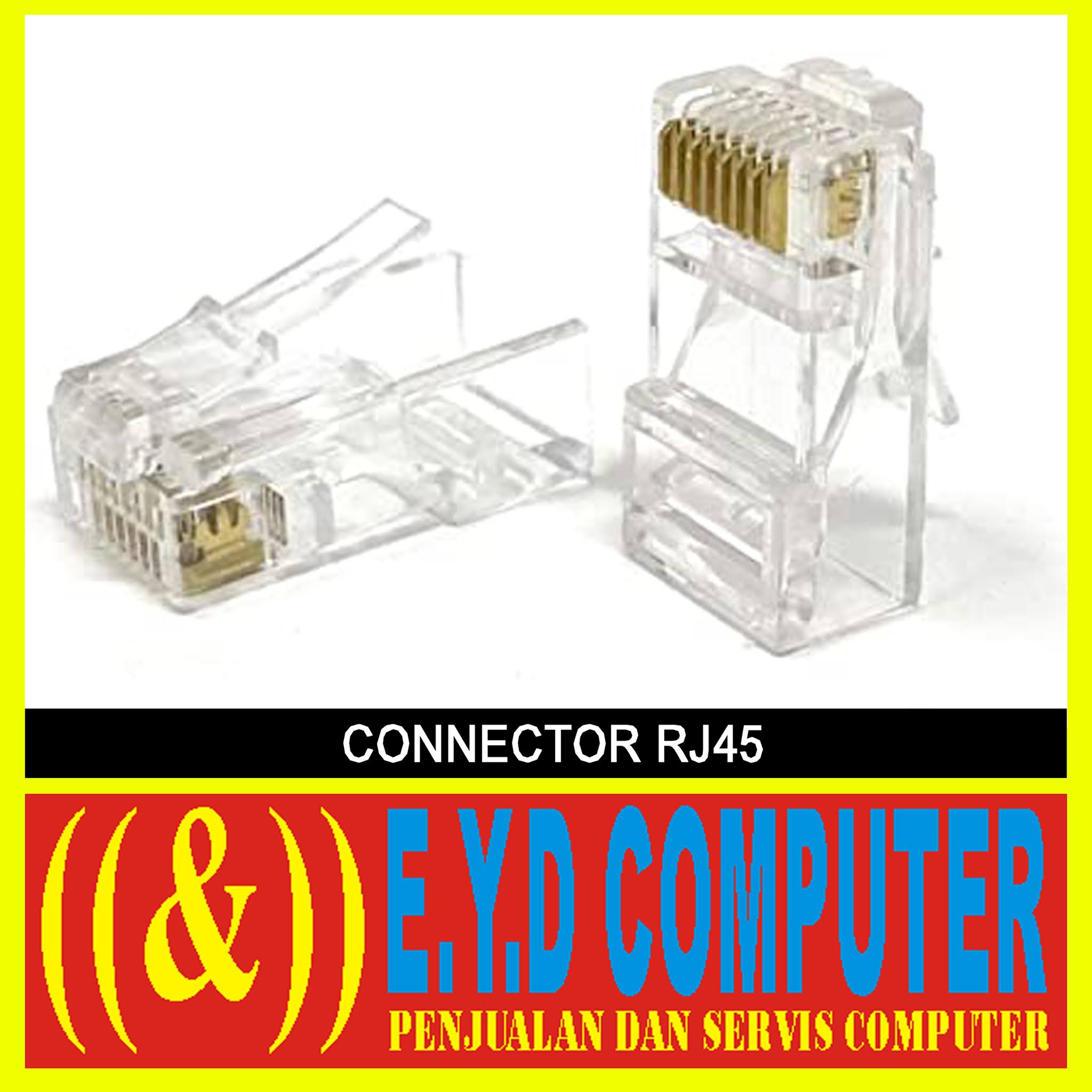 CONECTOR RJ45 CONNECTOR SATUAN KONEKTOR RJ 45 JARINGAN CONNECT ...