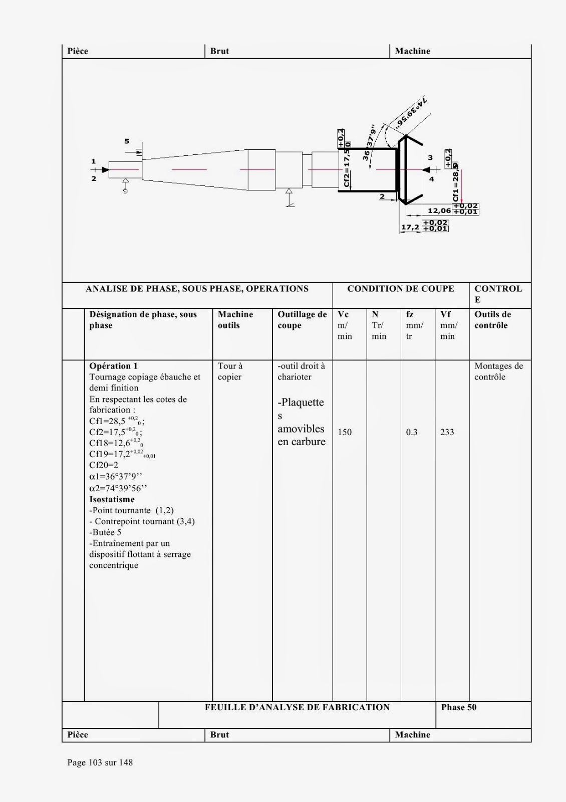 Technicien en Fabrication Mécanique: DOSSIER DE FABRICATION