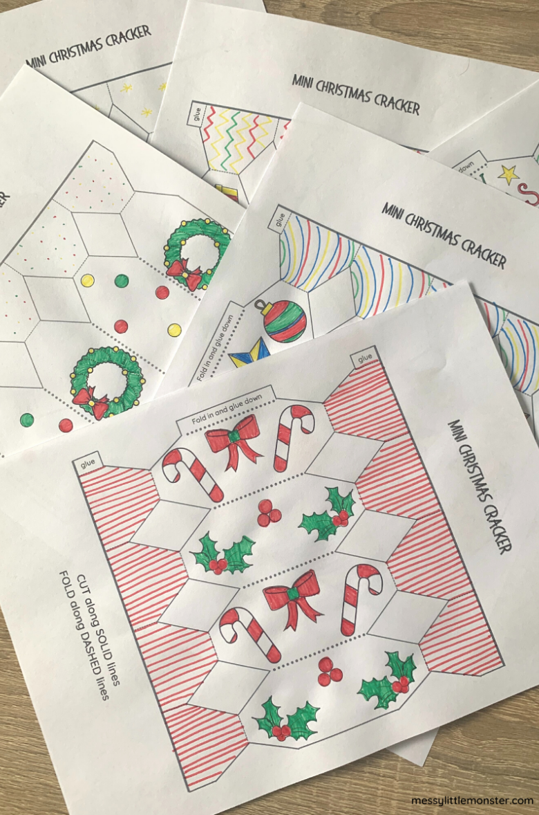 Make your own Christmas Crackers - template included - Messy Little Monster