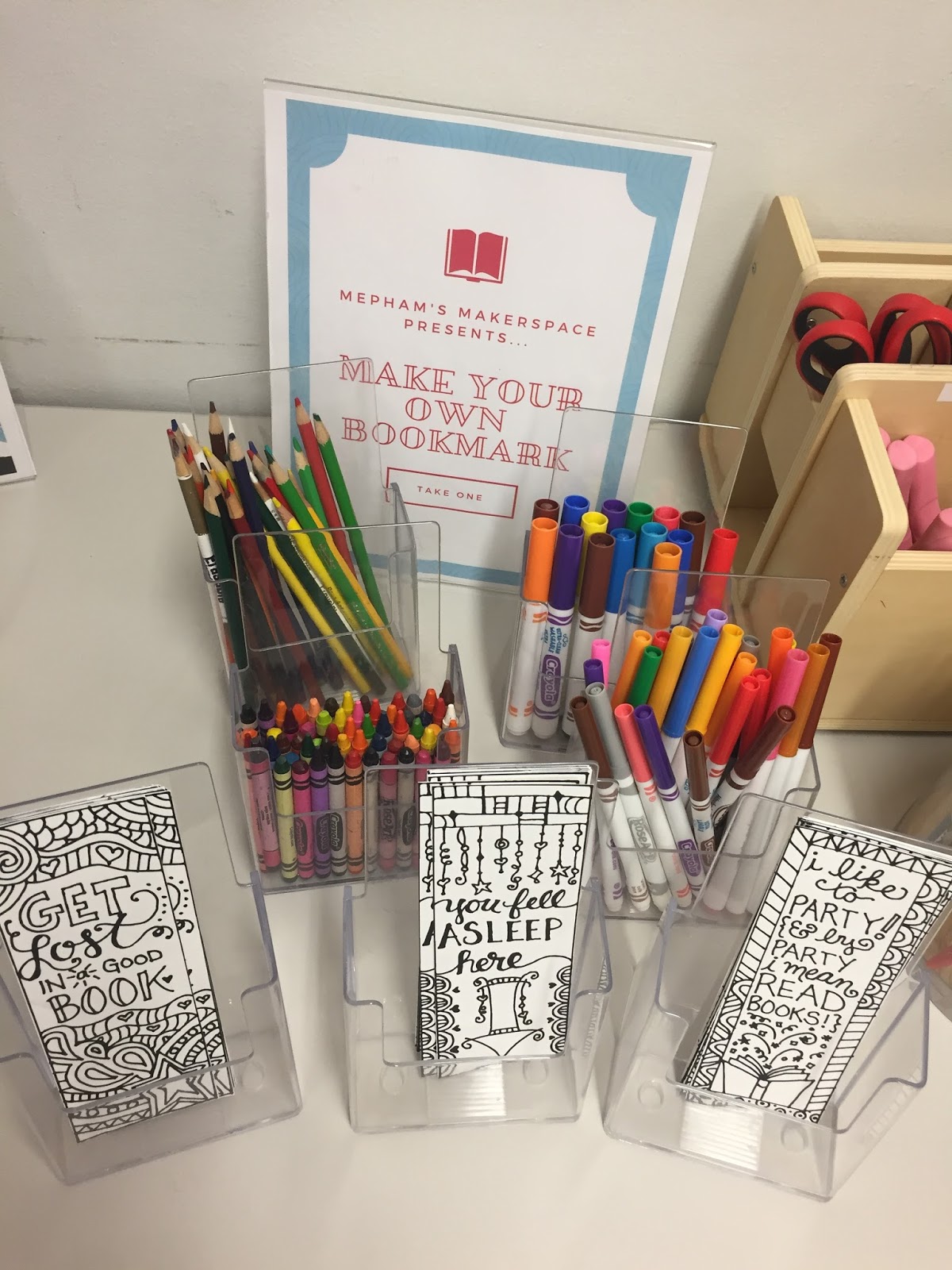 Mepham High School Library: MakerSpace: Bookmark Station