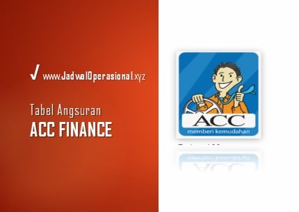 UPDATE!! Tabel Angsuran ACC Finance 2022 - JadwalOperasional
