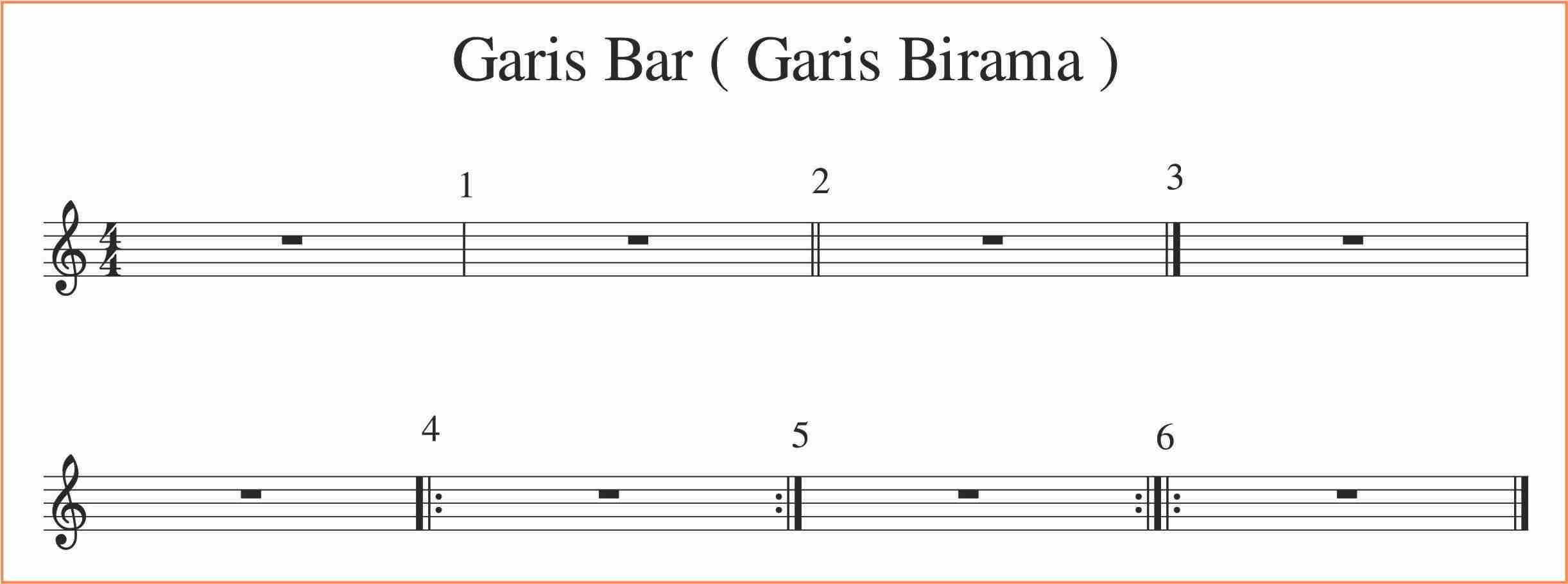 Garis Bar ( Garis Birama ) - SEKITAR MUSIK