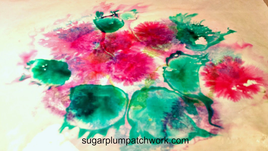 Sugarplum Patchwork: Monoprinting with Ink and Freezer Paper Tutorial