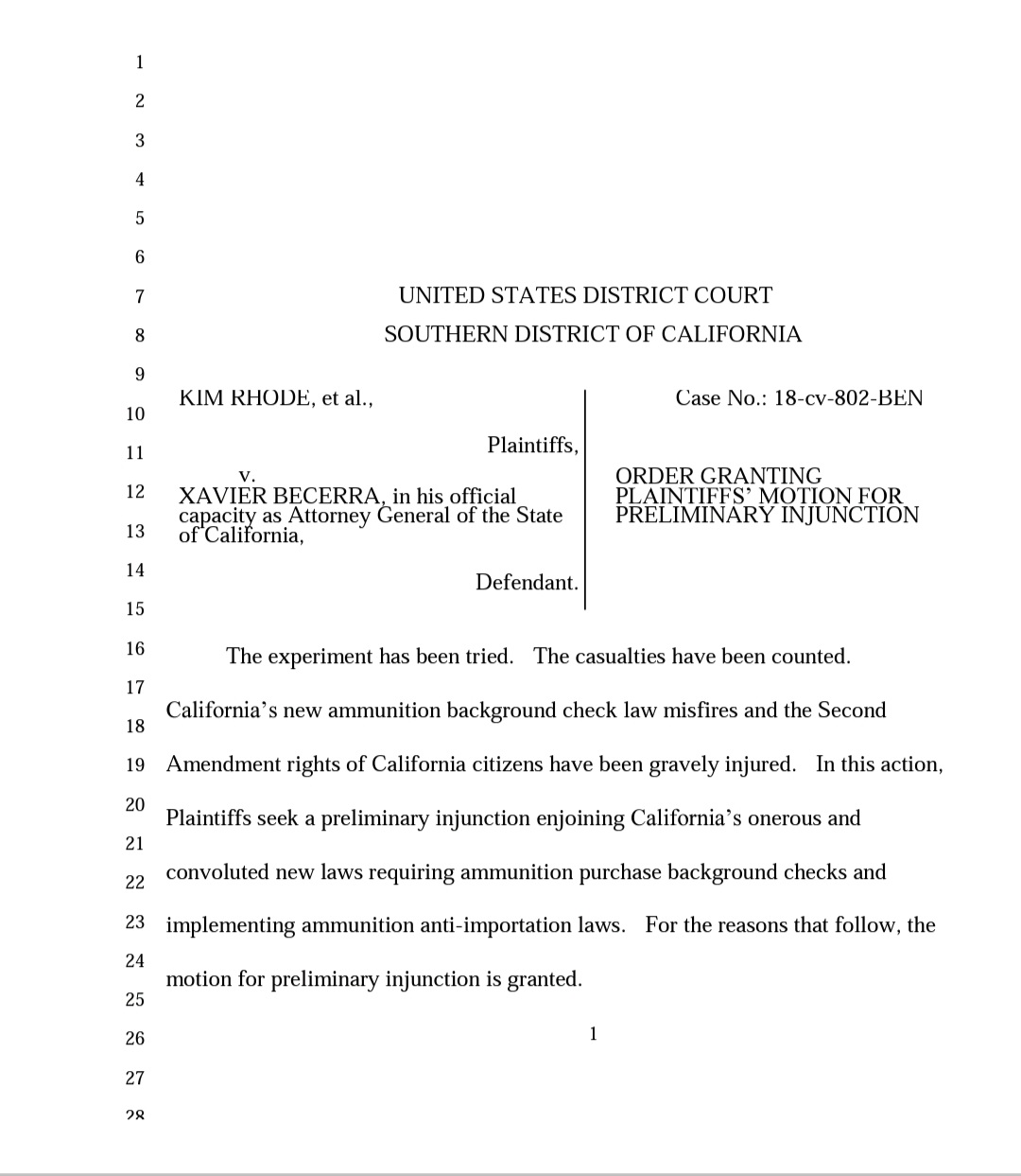 Words Worth: Judge grants preliminary injunction against California ... Words Worth: Judge grants preliminary injunction against California ...