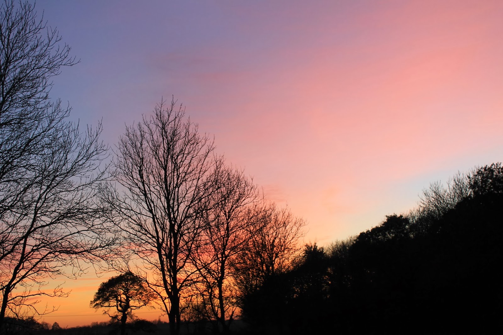 Lovely memories: Pretty winter evening skies
