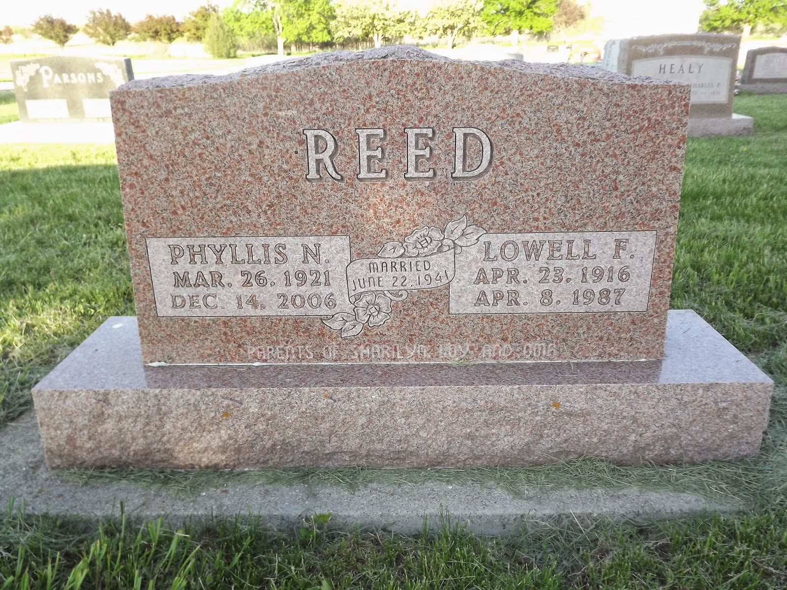 Cedar Cemetery: Lowell F. Reed Cedar Cemetery: Lowell F. Reed