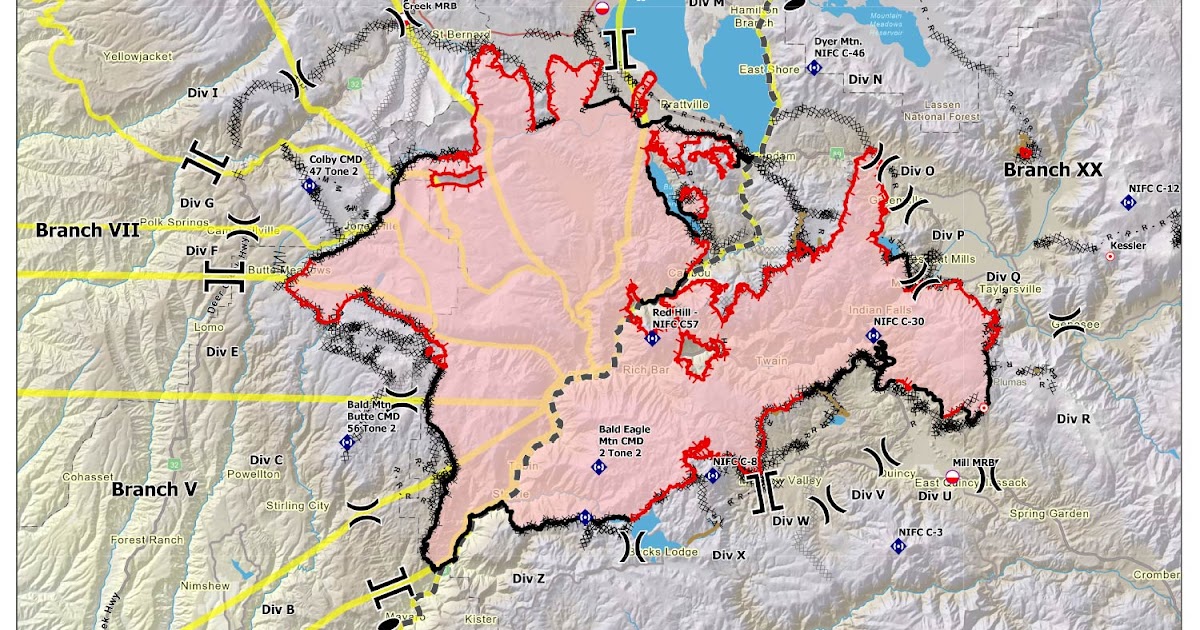 Dixie Fire & Evacuation Map in Northern California