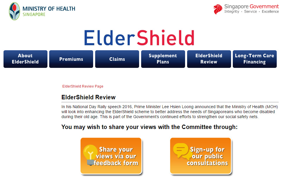 If Only Singaporeans Stopped to Think: ElderShield scheme to be ...