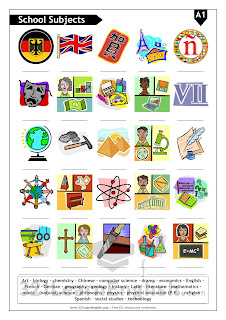 321 Learn English.com: ESL vocabulary: school subjects (basic) (Level: A1)