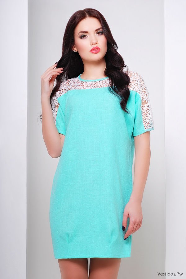 Vestidos Color Azul Turquesa Cortos
